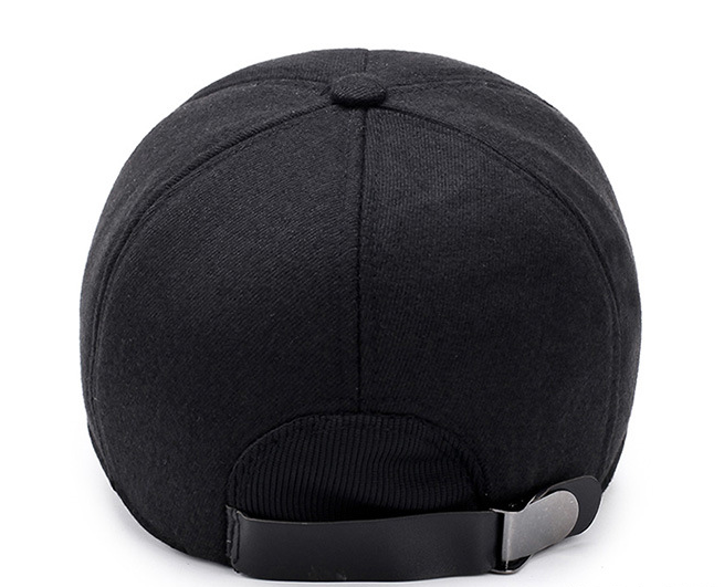 Men's Warm Wool Baseball Cap Ear Flaps Thicken Cotton Snapback Hats ...