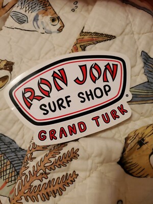 RON JON Surf Shop GRAND TURK Sticker Decal – NEW! | eBay