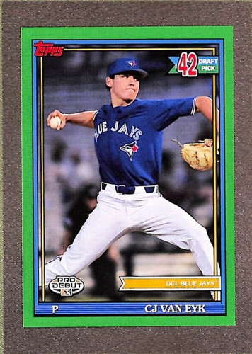 2021 Topps Pro Debut #PD187 CJ Van Eyk Rookie RC Green Parallel SP #/99 ...