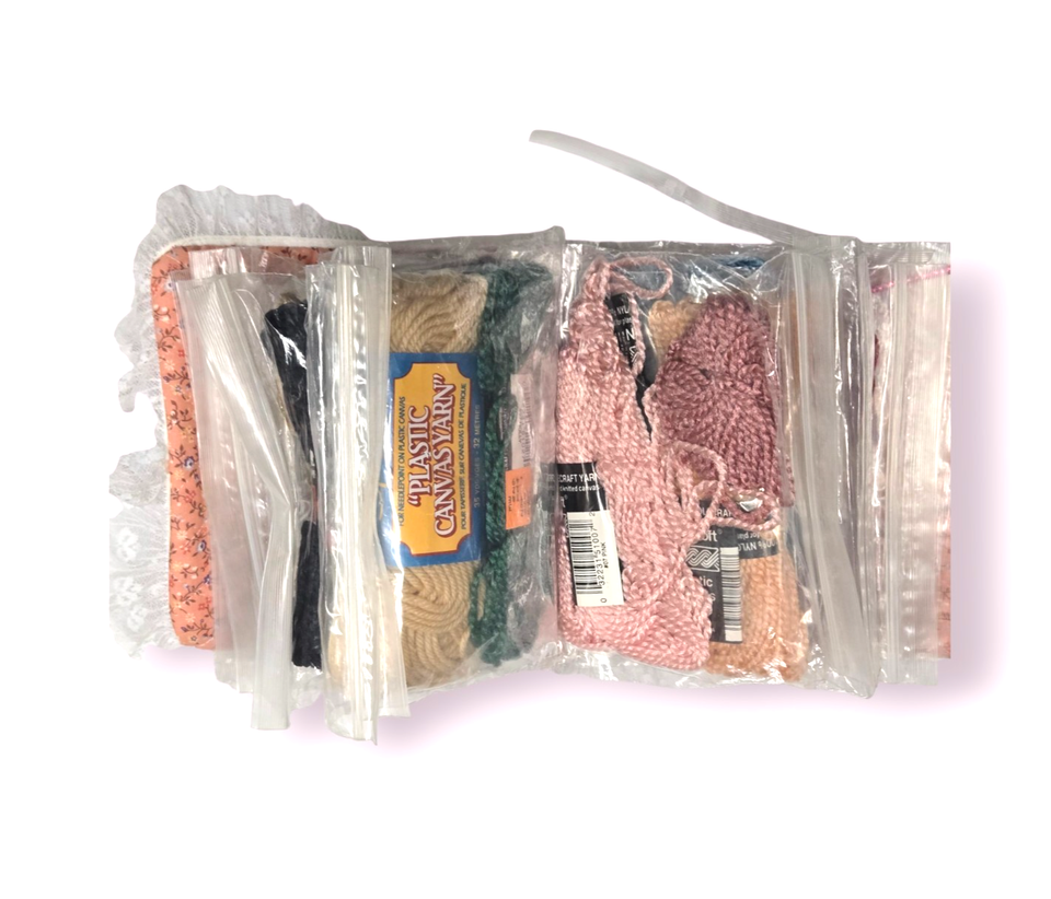 Plastic Canvas Yarn Nylon Needloft Lot of 12+ mixed colors in carry ...
