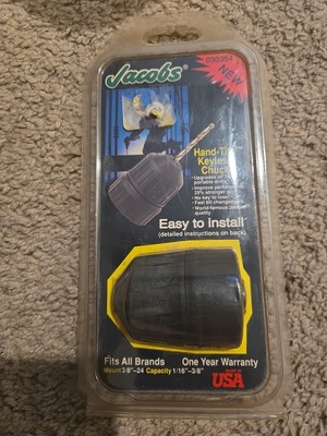 Jacobs Hand Tite 3/8" Keyless Drill Chuck 30354 3/8-24 New Old Stock | eBay