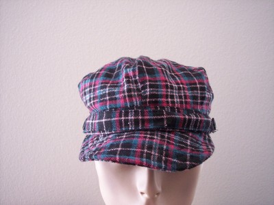 August Accessories Womens Checked Multi Painter Hat Cap | eBay