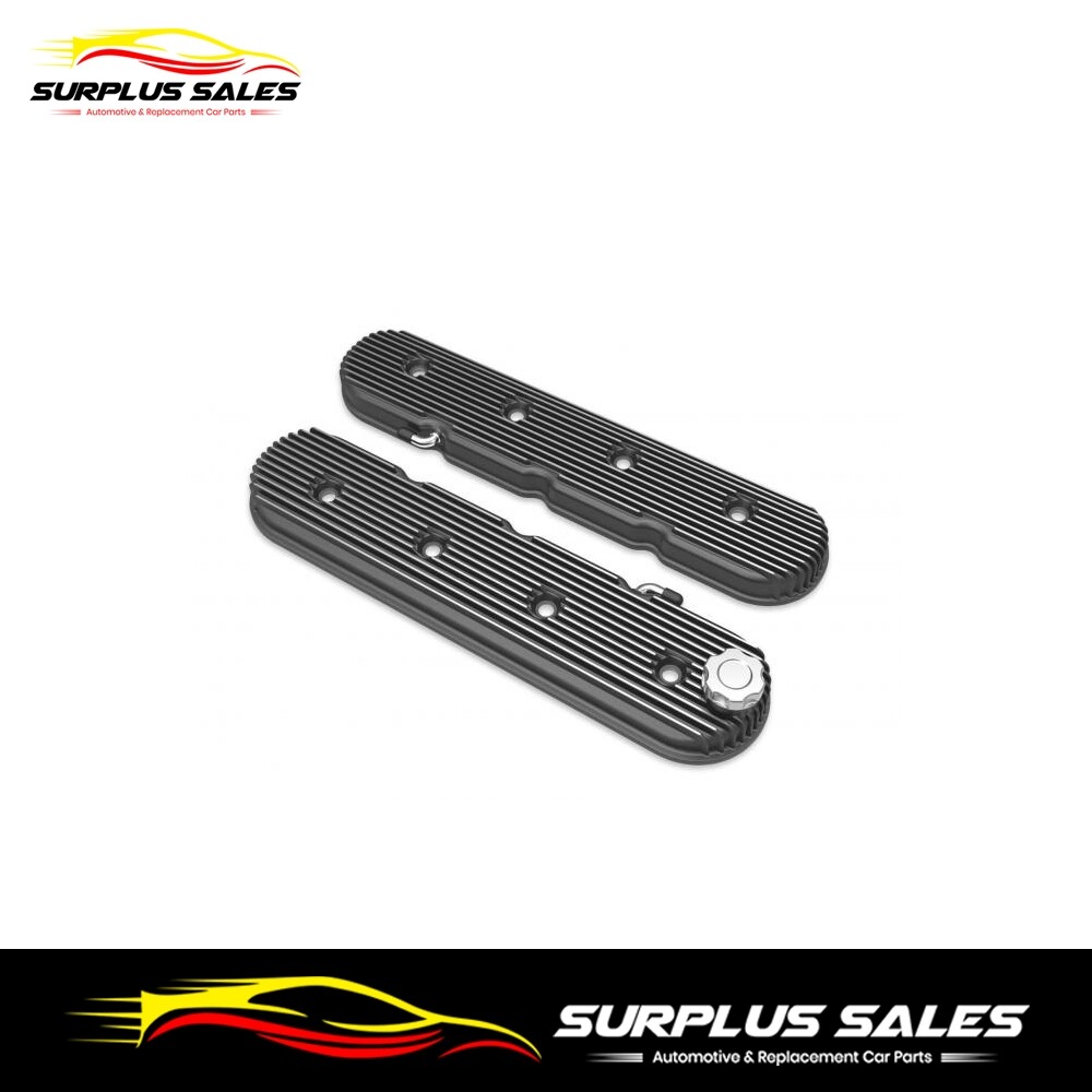 Ho241-132 Holley Aluminum Vintage LS Rocker Covers Black Finish for ...