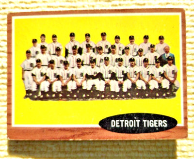 1962 Topps Detroit Tigers Team Card Set-Break #24 Kaline Cash Colavito ...