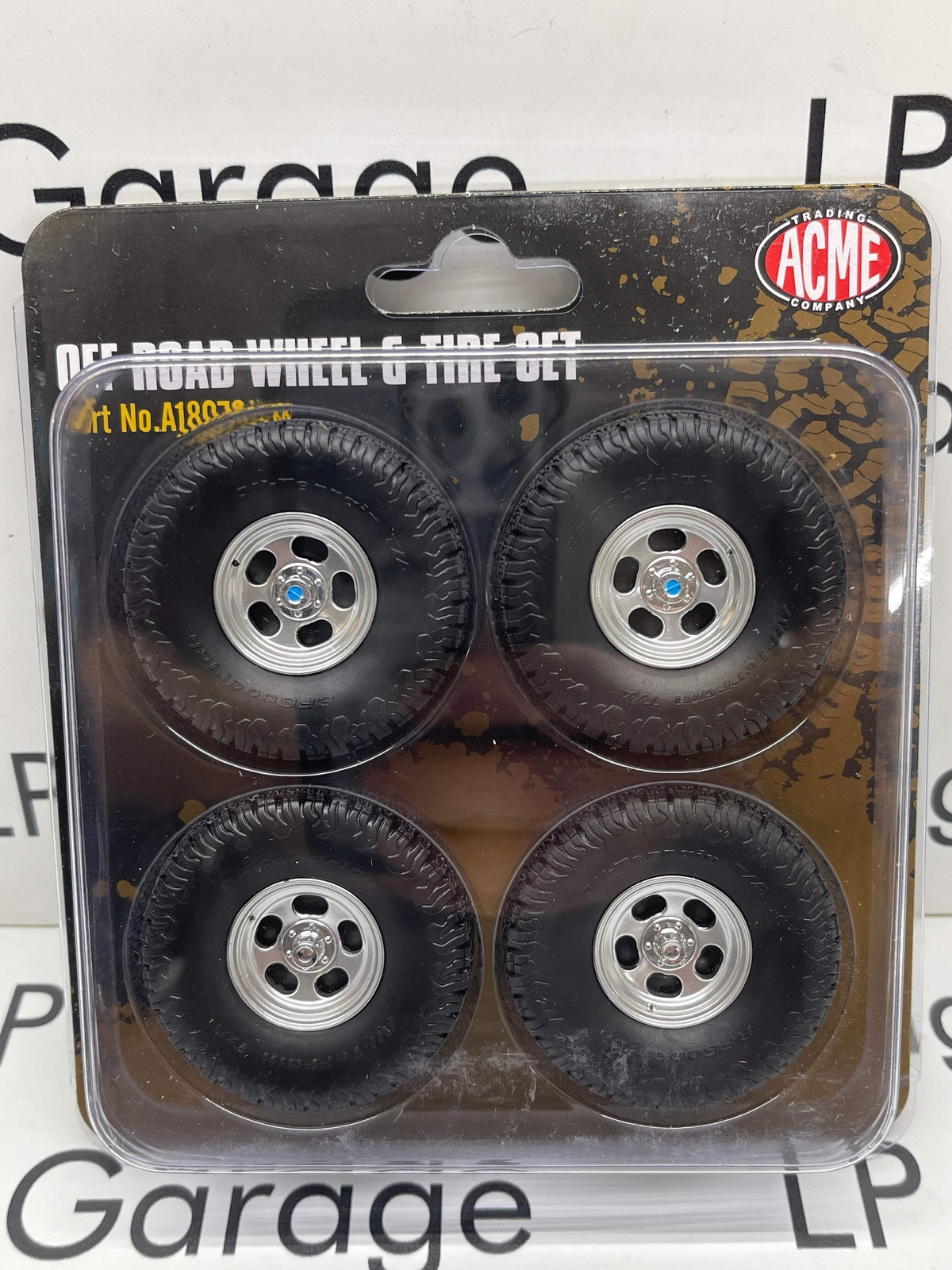 ACME Off-Road Wheel & Tire Set Polished Wheelset for 1:18 Diecast ...