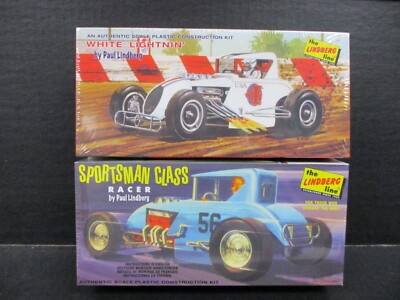 Lindberg Modified Model Kits White Lightnin & Sportsman Racer 2 Kits in ...