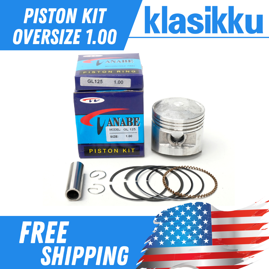 For Honda NX125 GLX GL125 XL125 XR125R CB125 Piston Kit Set Oversize 1. ...