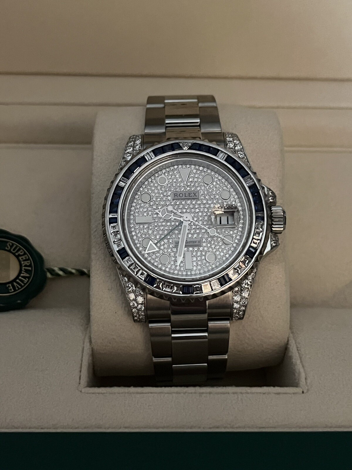 Rolex GMT-Master II Steel Diamond Dial Sapphire /Diamond Bezel 40mm ...