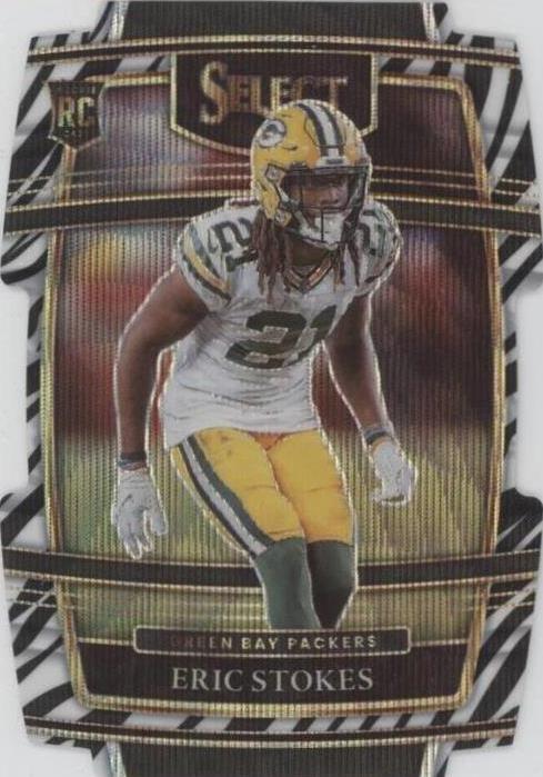 2021 Panini Select - Concourse Eric Stokes #88 Zebra Prizm Die-Cut (RC ...