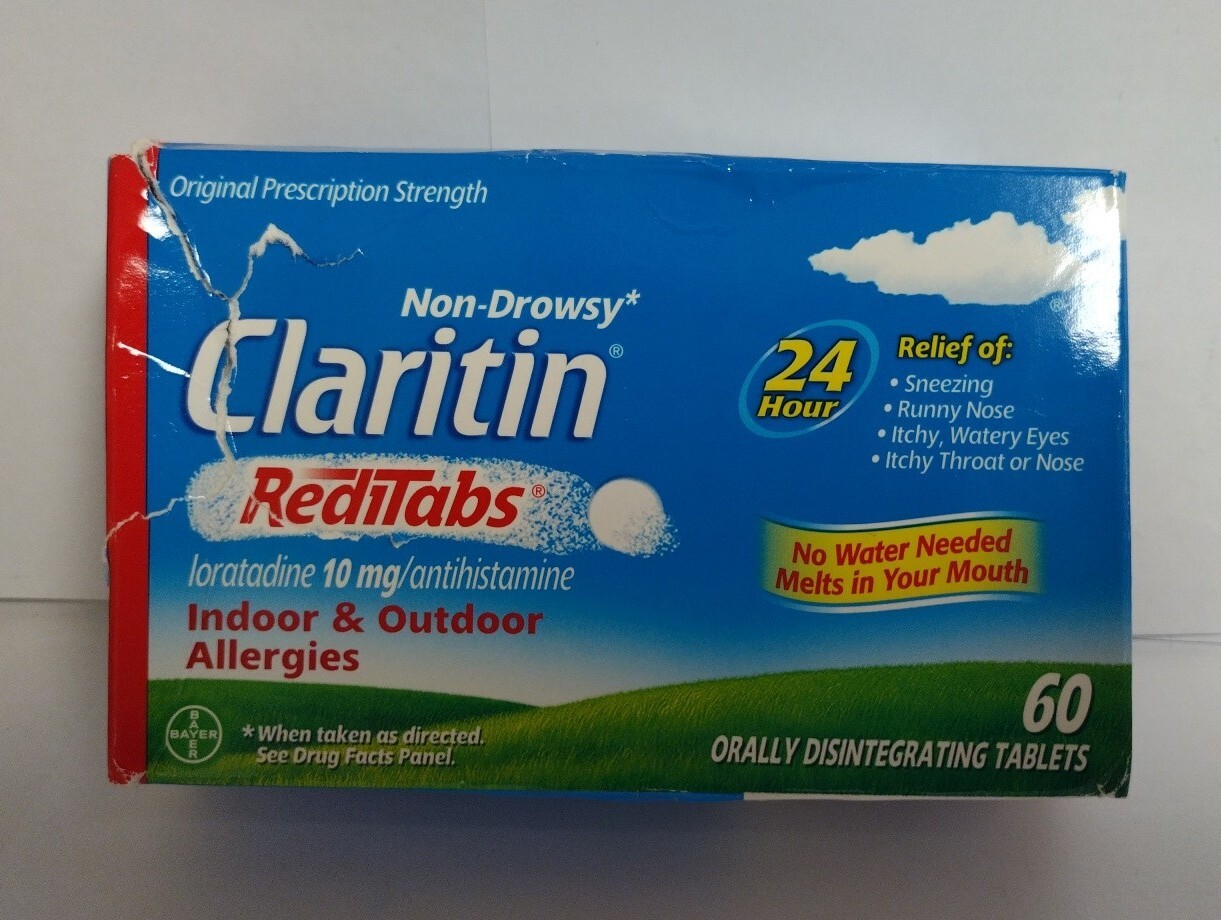 Claritin RediTabs 24 Hour Allergy Medicine 60 Tablets Exp 5/24 ...