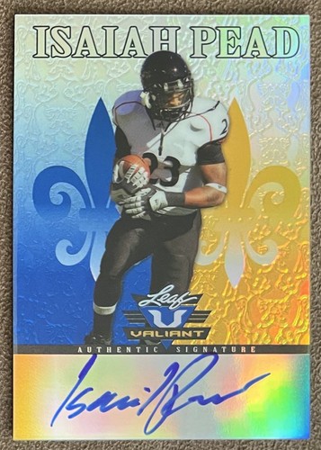 2012 Leaf Valiant Blue On-Card Autograph Isaiah Pead Rookie /99 #IP1 ...