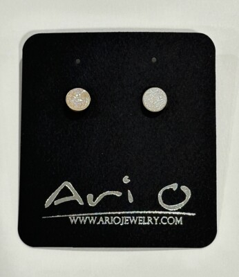 Ari O Jewelry Handmade Druzy Quartz Sterling Silver Earrings NIB | eBay