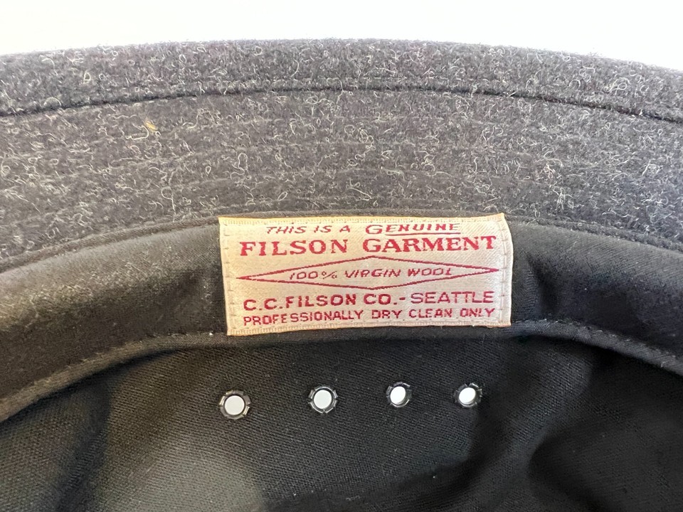 Filson Mens Black Virgin Wool Round Shaped Fedora Hat Size Large | eBay