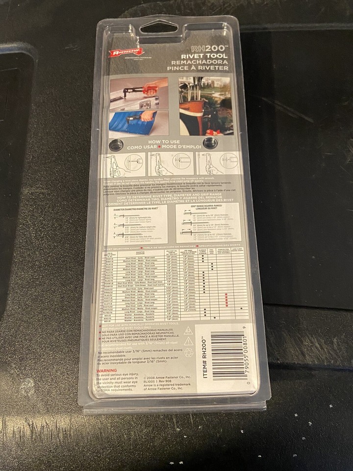 Arrow Model RH200 Pop Rivet Tool Excellent Condition | eBay