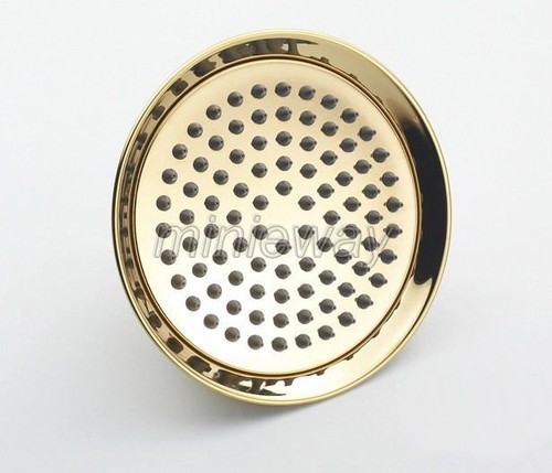 Bathroom 8" inch Round Gold Color Brass Bathroom Rain Shower Head ...