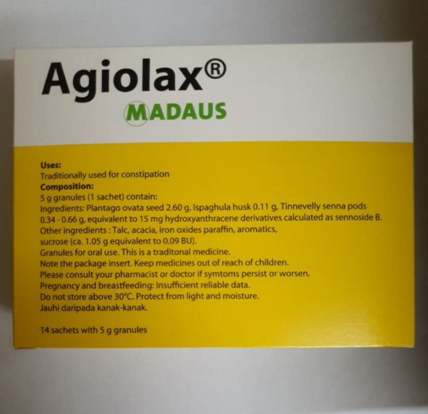 2 Boxes Agiolax Madaus 14 Sachets With 5g Granules for Constipation ...