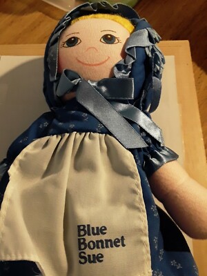 BLUE BONNET SUE 11" PLUSH DOLL 1987 DAKIN | eBay