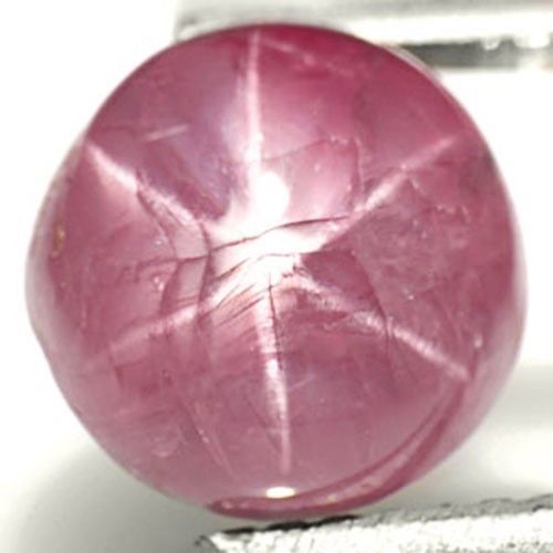 BURMA Star Ruby 3.17 Cts Natural Untreated Purplish Pinkish Red Round ...