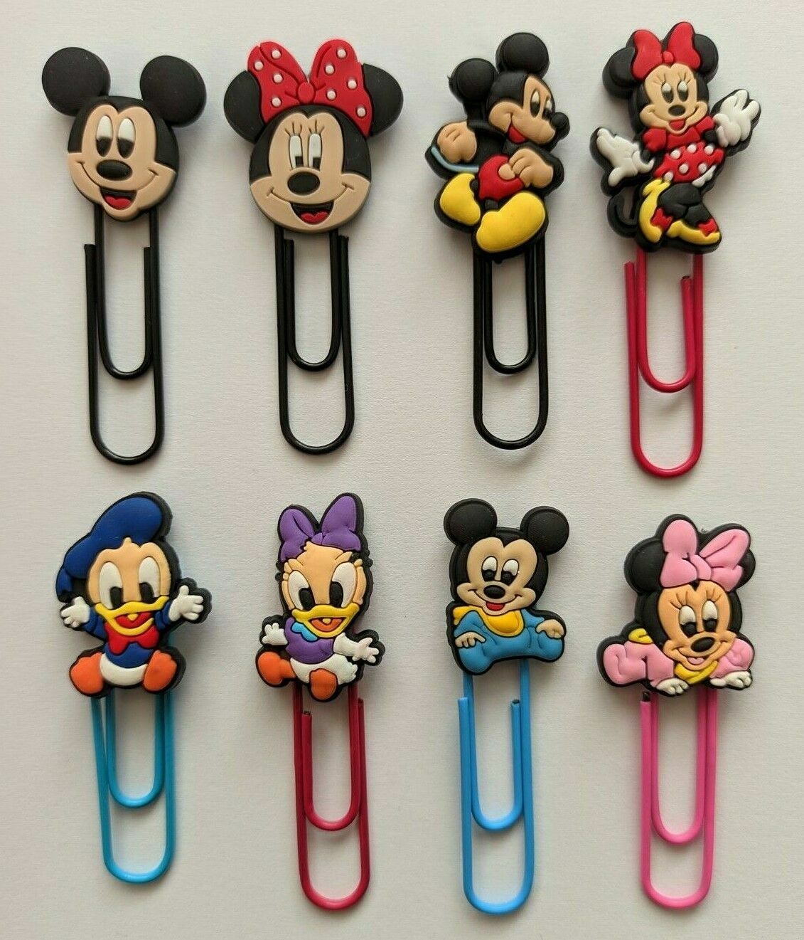 Disney Mickey Mouse Minnie Paperclip Bookmarks x8 cute birthday gifts ...