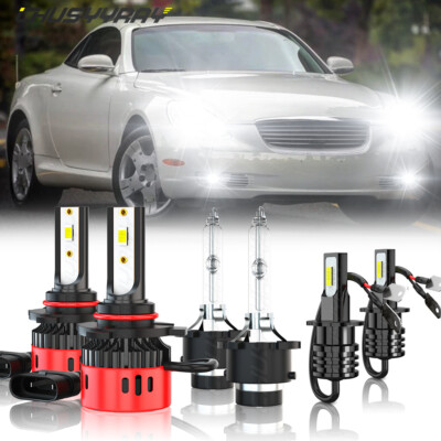For 2002-2005 Lexus SC430 9005+D2S+H3 HID/LED Headlight Hi/Low+Fog ...