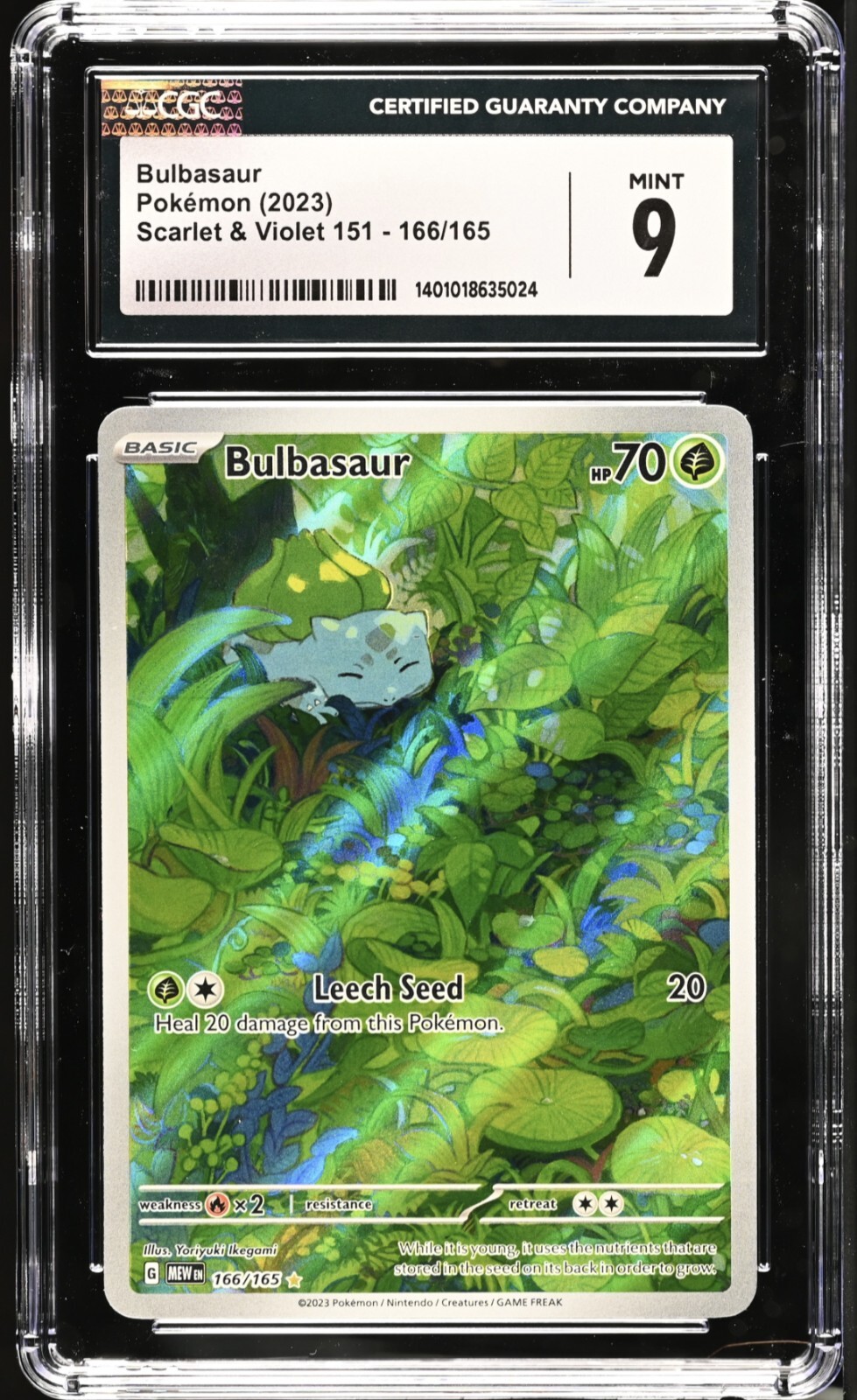Pokémon TCG Bulbasaur Scarlet & Violet-151 166/165 Holo Illustration ...