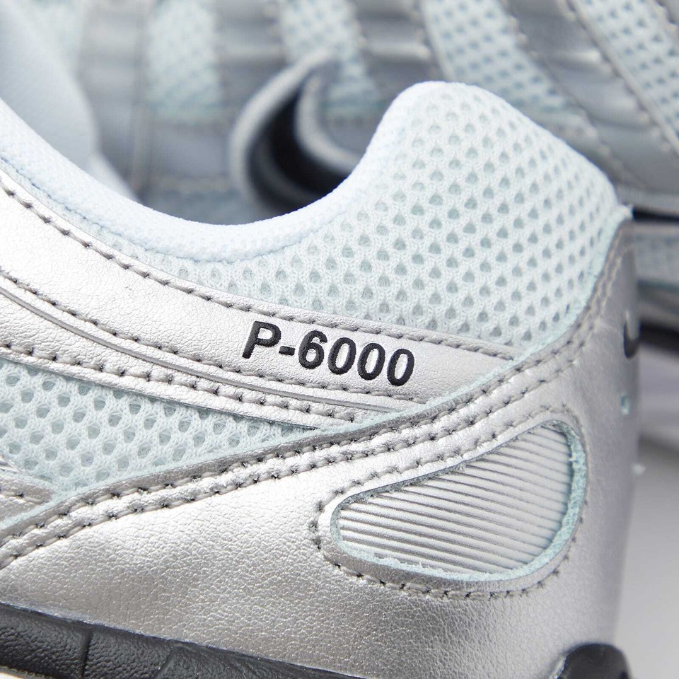 Nike P6000 Silver White Black Swoosh Sneakers Retro Trainers FD9876 ...