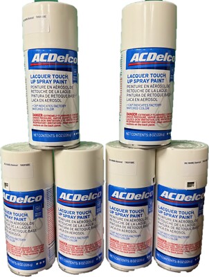 SPRAY PAINT (6-Cans) WHITE LAQUER TOUCHUP 8 oz. ACDelco 98U WA800J | eBay