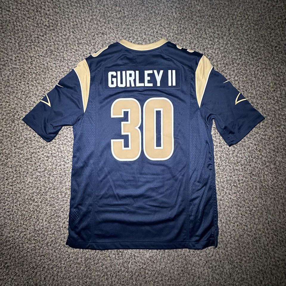 St. Louis LA Rams Todd Gurley Jersey Men’s L Blue Nike On Field NFL ...
