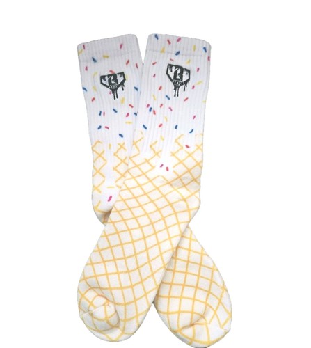 Baseball Lifestyle 101 Ice Cream Socks - White Brand New BSBL Drip ...