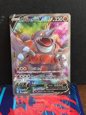 Rhyperior V Full Art 181/189 Ultra Rare Darkness Ablaze Pokemon TCG NM ...