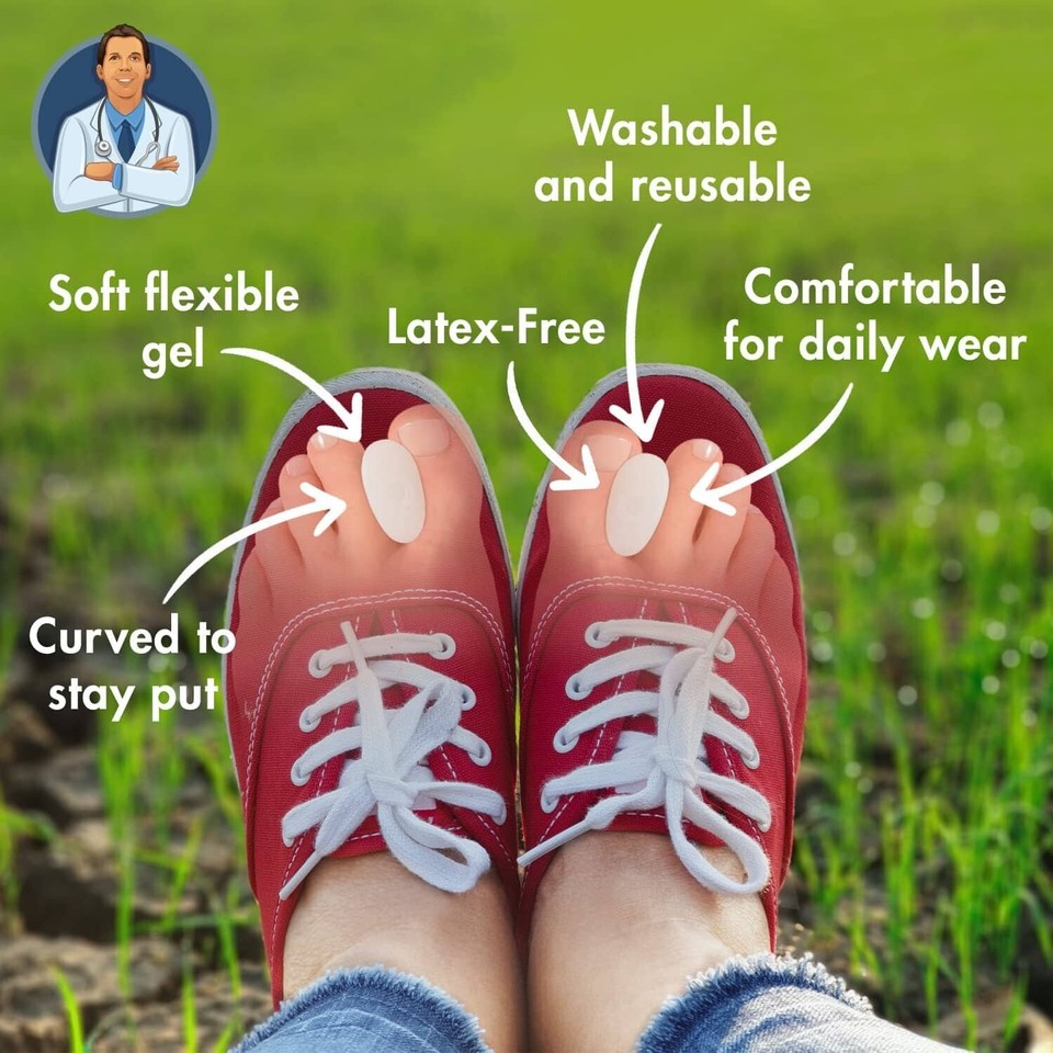 Dr Fredricks Original Gel Toe Separator 6 Pack Large Size Orthotic ...