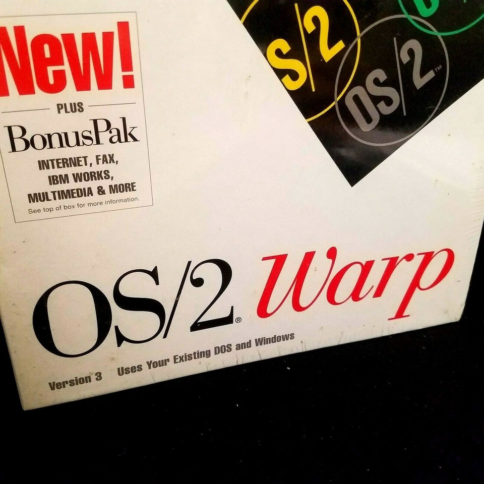 IBM OS/2 Warp Version 3 Operating System Plus Bonus Pak BRAND NEW ...