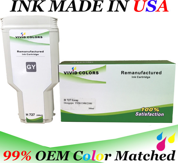 Remanufactured Gray F9J80A HP727 Ink Cartridge for T2530 Printer 300ML ...