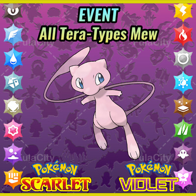 Mew 🟣Event Pokémon Presents 🟣 All Tera Type 🟣 Scarlet & Violet 🟣 ...