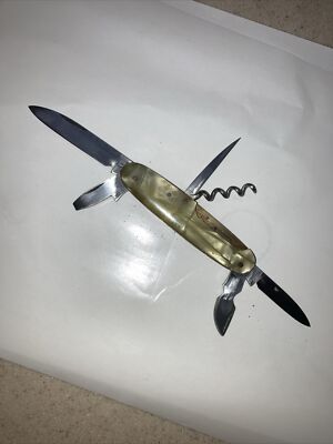 Vintage Eskilstuna Sweden Utility Type Pocket Knife Multi Tool 6 Blade ...