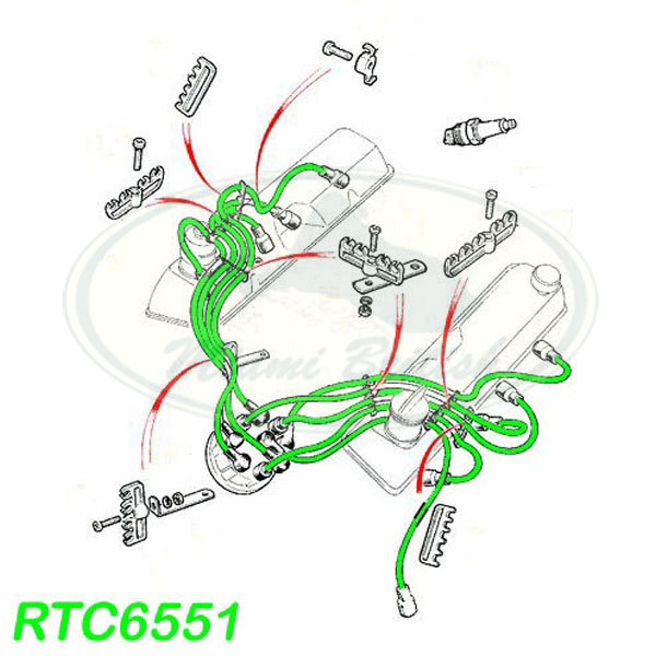 LAND ROVER IGNITION WIRES SET RANGE CLASSIC DISCOVERY I RTC6551 DENSO ...