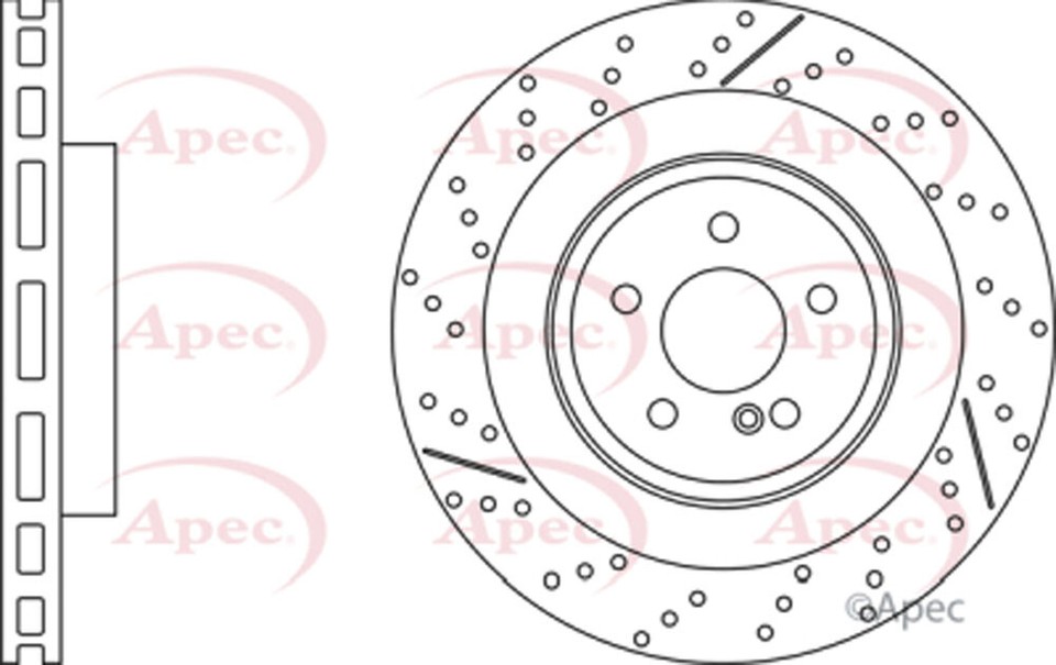 1x 1x Brake Disc Rear Torq Fits Mercedes E-Class CLS C-Class 5.5 6.2 ...