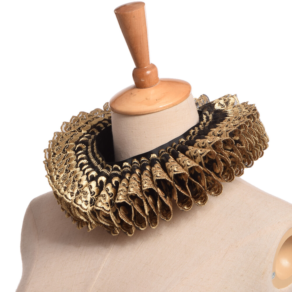 Elizabethan Victorian Ruff Collar Detachable Collar Lace Renaissance ...
