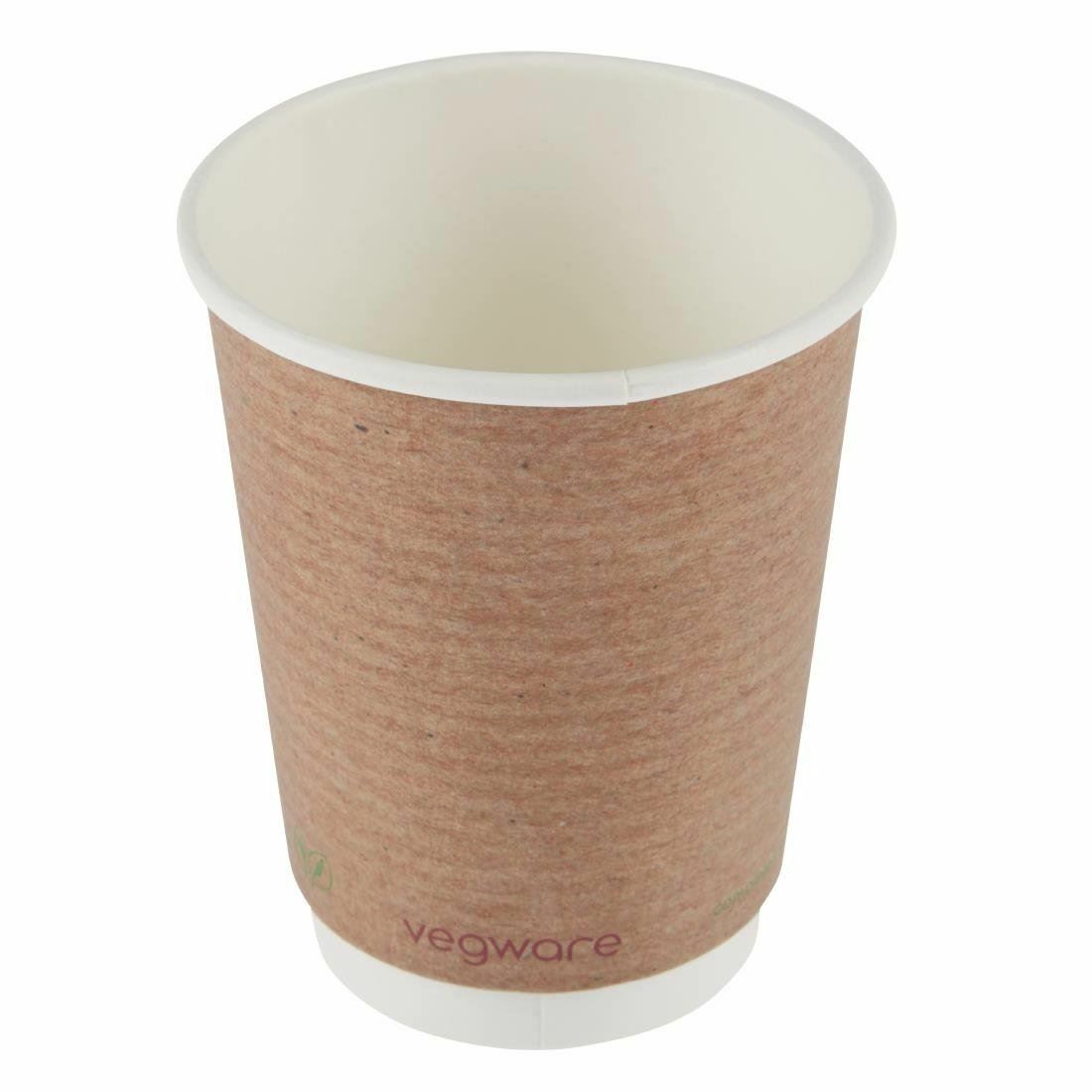 Vegware 12oz Compostable Kraft Double Wall Hot Cups - 500 Piece for ...