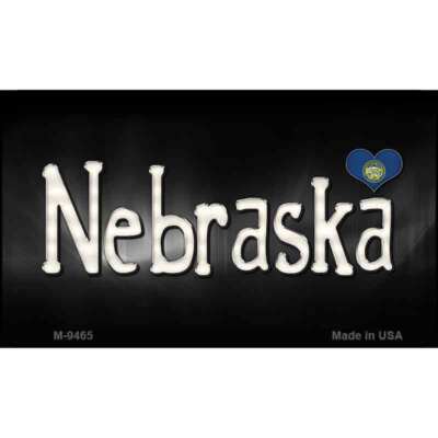 Nebraska Flag Script Novelty Metal Magnet M-9465 | eBay