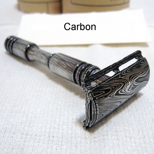 Custom Carbon Damascus Safety Razor | eBay