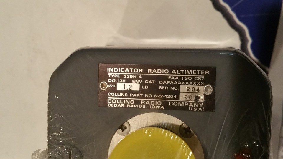 622-1204-003, 339H4, RAD ALT INDICATOR, FRESH 8130 5/14 | eBay