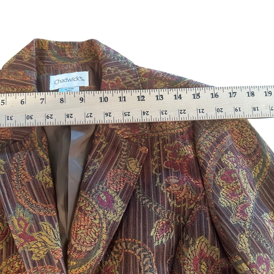 Boho Tapestry Statement Paisley Blazer Jacket Vintage Y2K Artsy ...