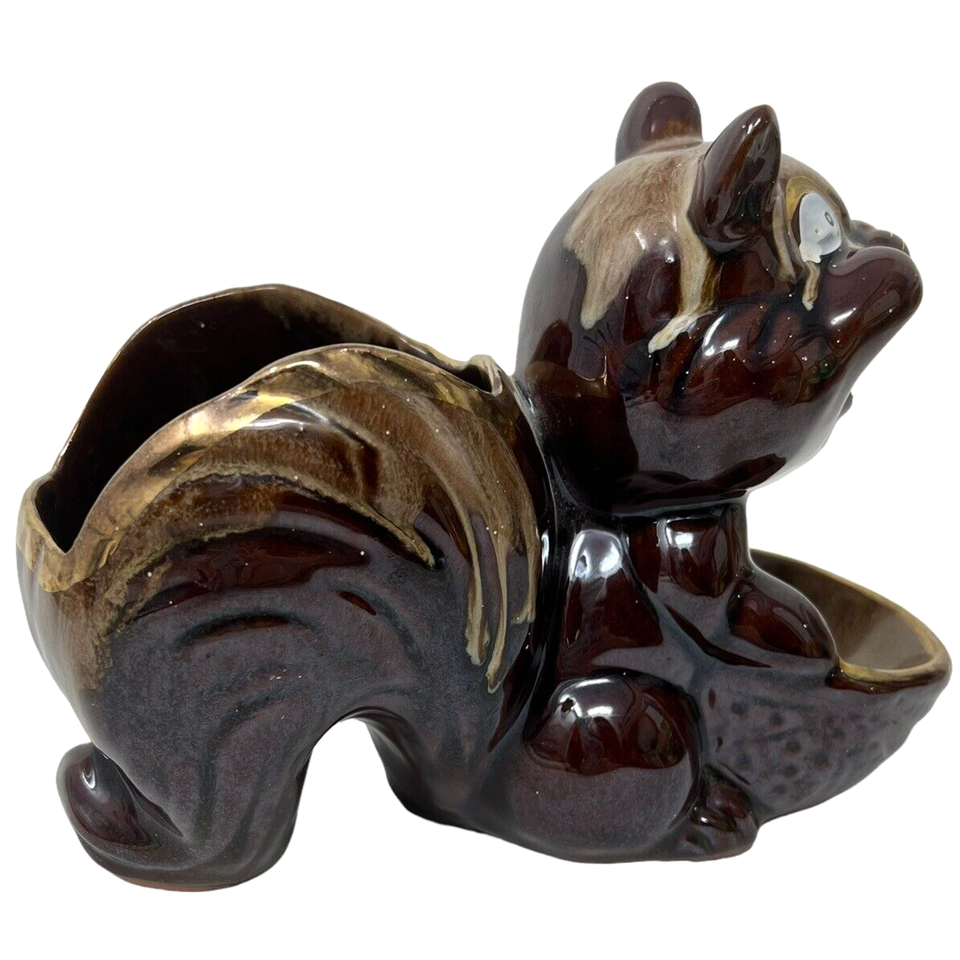 Squirrel Chipmunk Crazy Buck Tooth Brown Ceramic Nut Trinket Dish ...