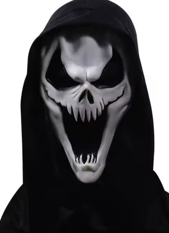 Ghost Face Halloween Mask Scary Face Teeth Horror Movie Character Mask ...