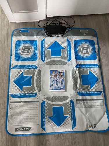 Konami DDR Dance Dance Revolution Dance Pad Mat With Game Nintendo Wii ...
