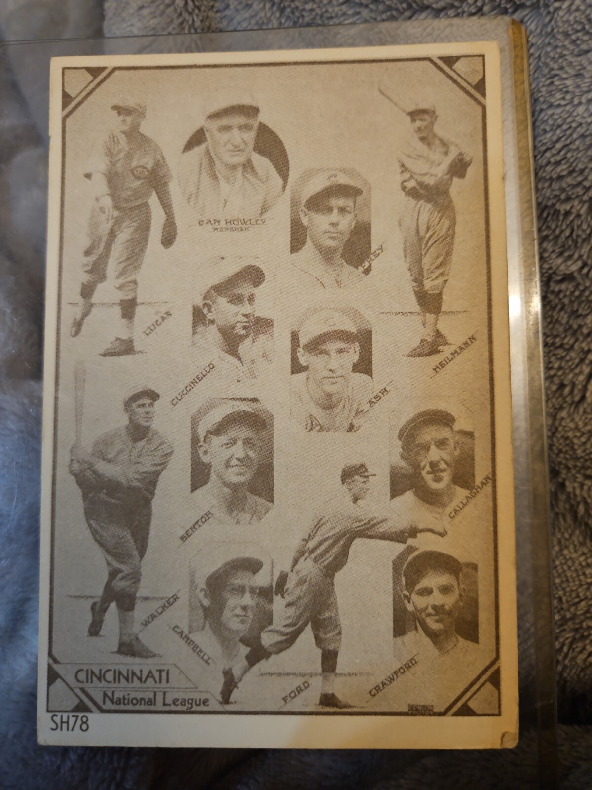 Cincinnati Reds Harry Heilmann Benny Frey Walker 1930 Baseball 4X6 Team ...