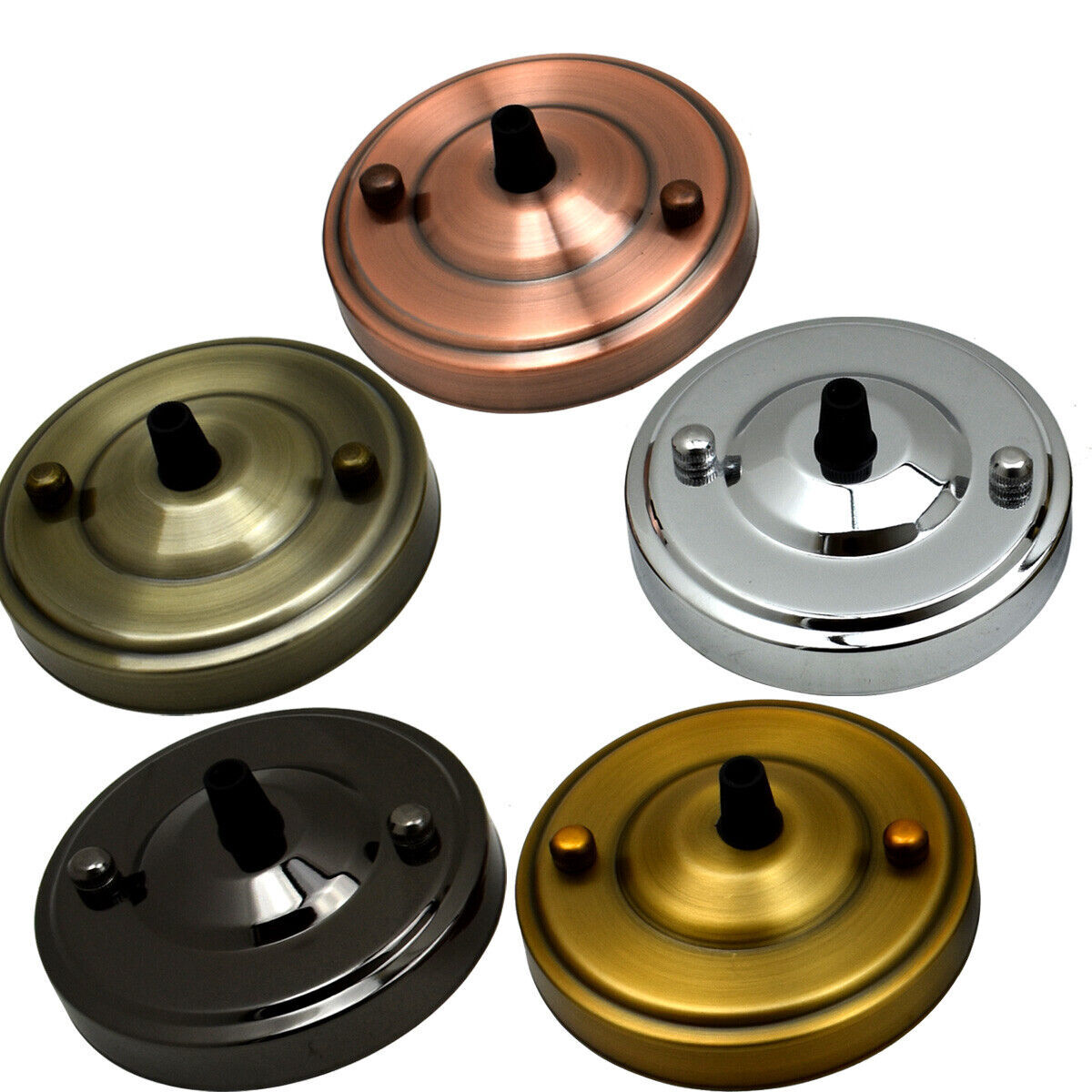 Metal Ceiling Rose Single Point Outlet Pendent Ceiling Light Fitting ...