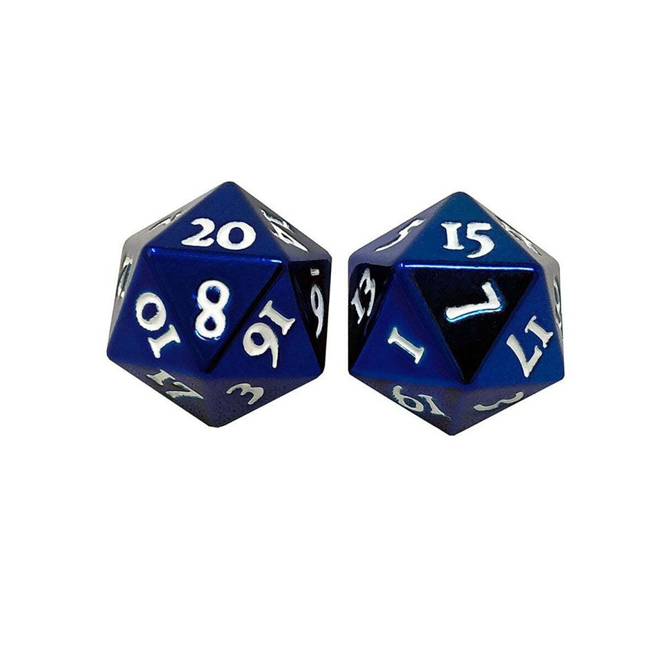 2 CT Ultra PRO Heavy Metal D20 Dice Set 2CT Zinc Alloy Metal Weighted ...