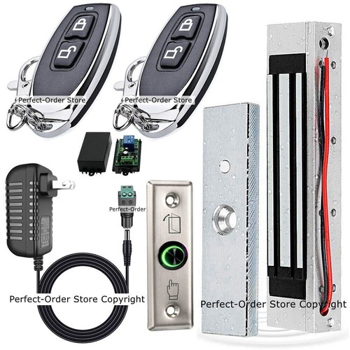 Door Entry Gate Access Control Kit, 400lbs Magnetic Door Lock+ 2 Remote ...